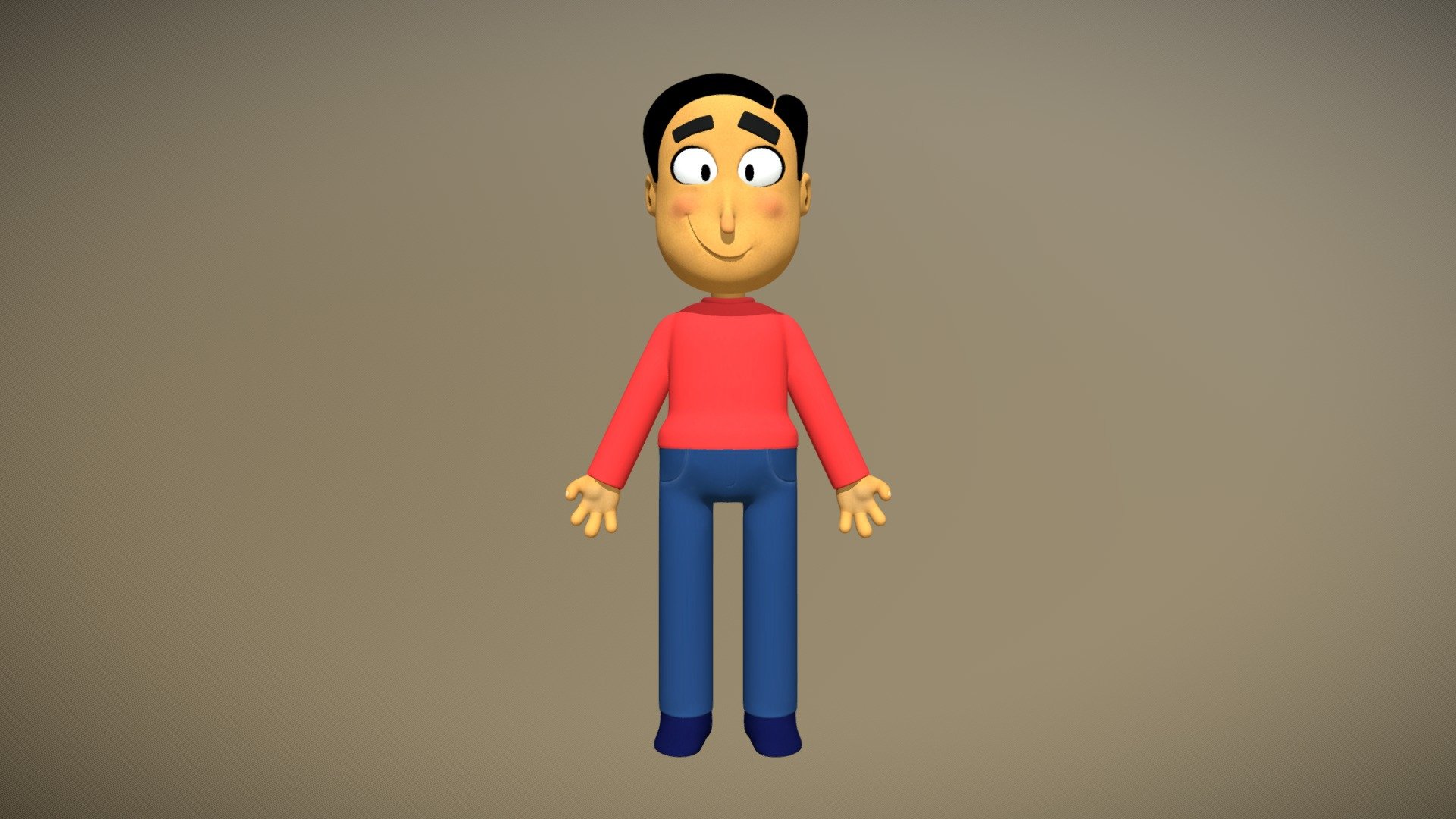 3D Cartoon Guy - 3D model by Kevin Kosmo (@kevinkosmo) [b9fb9b0 ...
