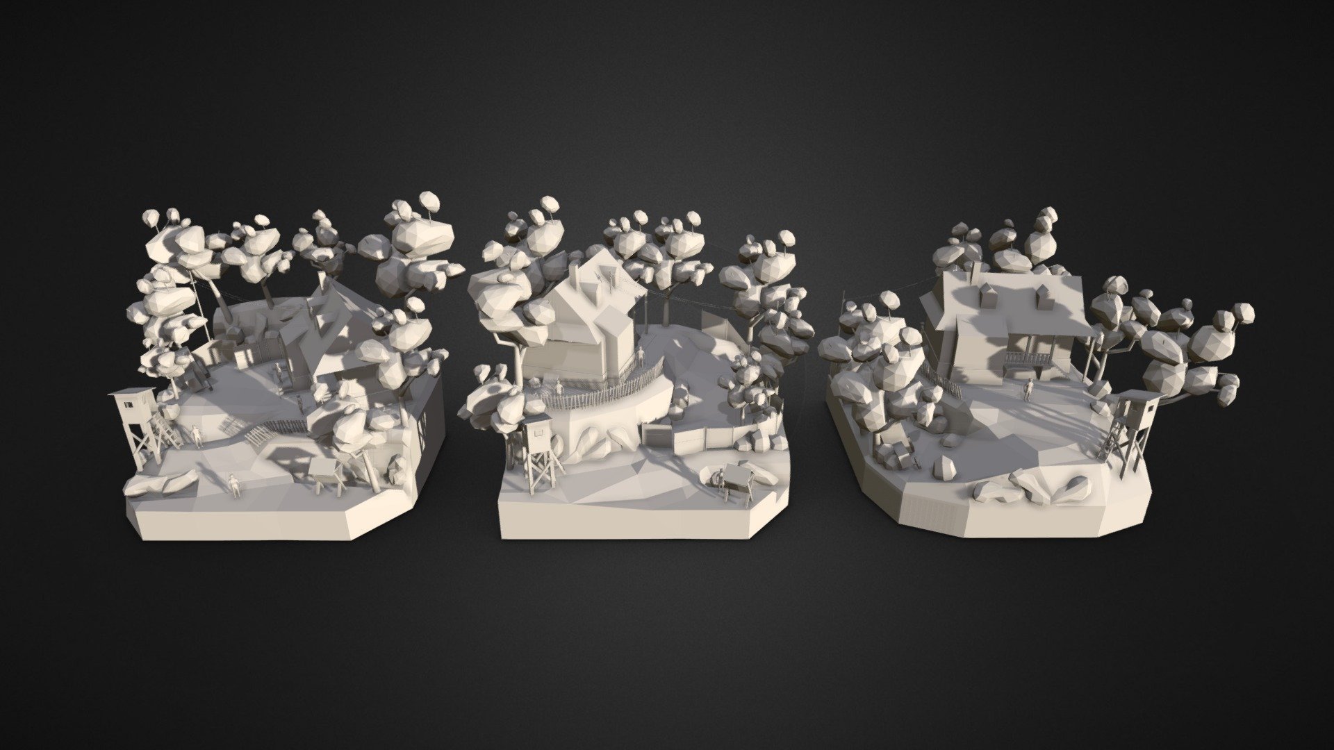 Forest Loner - Diorama and House blockout - 3D model by Jakub Horváth ...