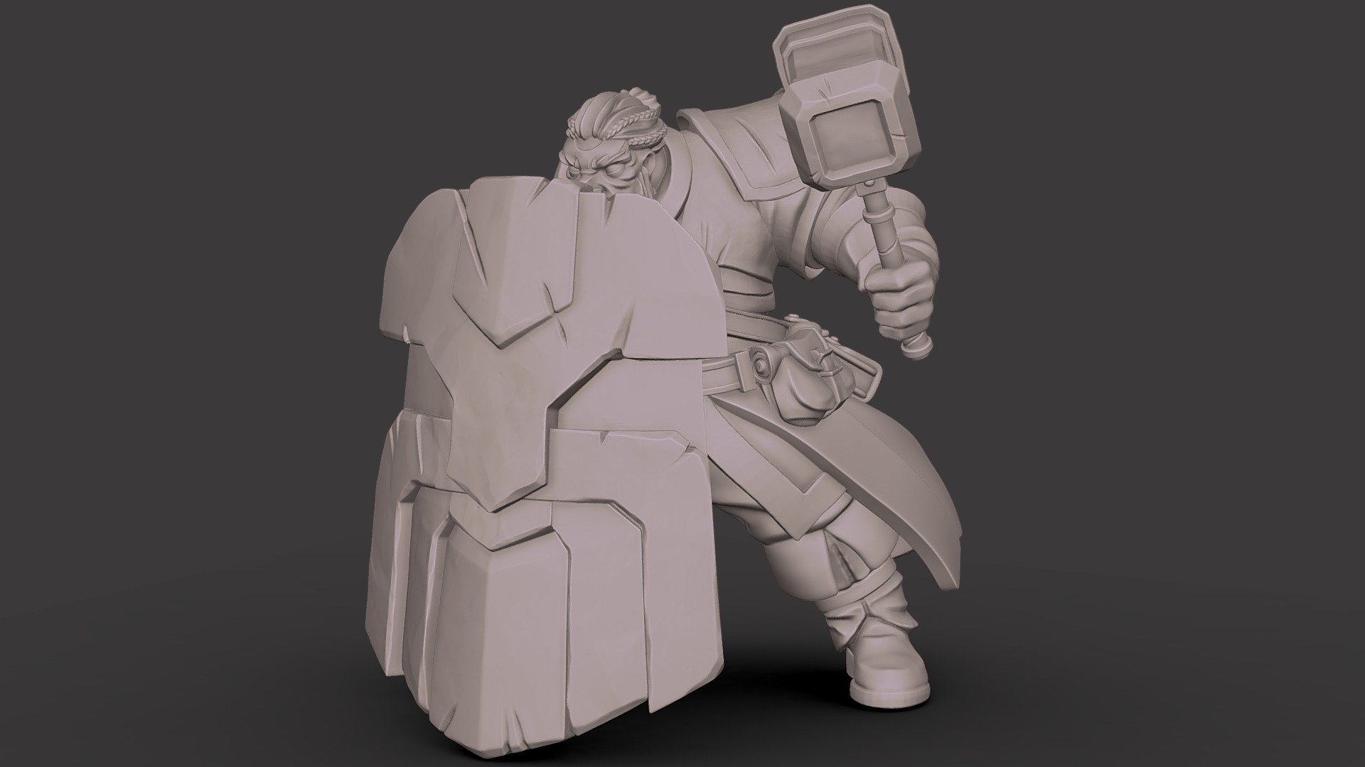 DnD Dwarf Miniature - Buy Royalty Free 3D model by Mxmln3D ...