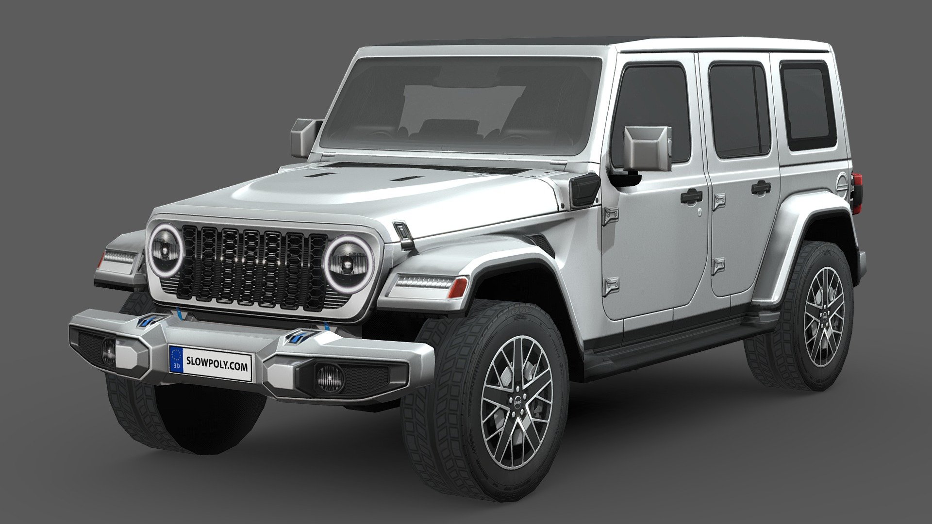 Jeep Wrangler 4xe 2024 - Buy Royalty Free 3D model by slowpoly [ba01f50] - Sketchfab Store