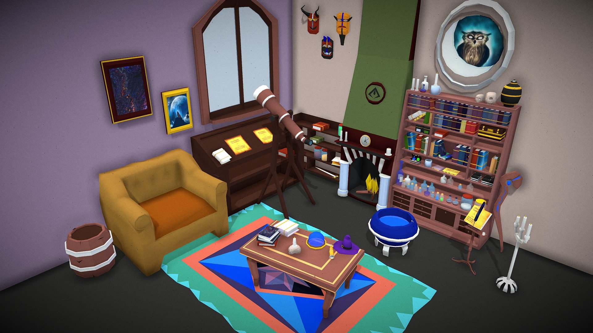 WizardHouse - 3D model by drakshaysaini2497 [ba036a0] - Sketchfab