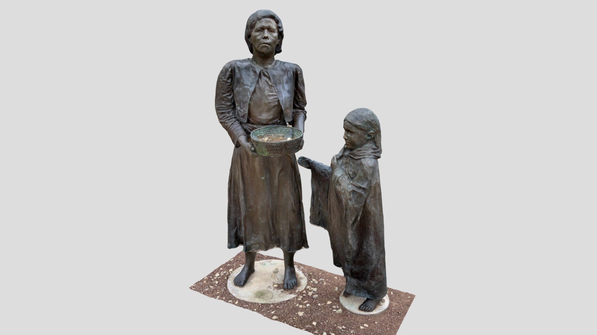 Manso Indian and Child Statue - 3D model by ascannerdarkly [ba063cf ...