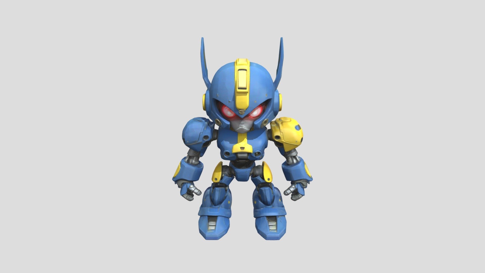 Anime-inspired battle robot - 3D model by Si1ver89 [ba0776f] - Sketchfab