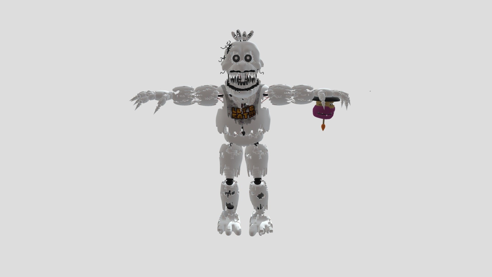Nightmare Chica - Download Free 3D model by dwall8611 [ba0b9a5] - Sketchfab