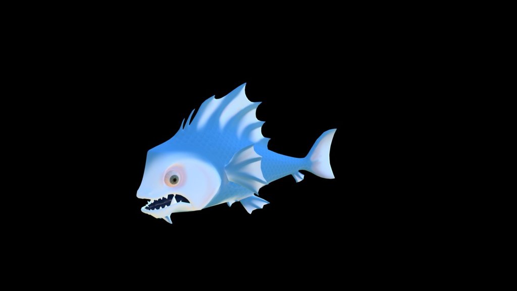 Blue Fish - 3D model by matchapei [ba134cf] - Sketchfab