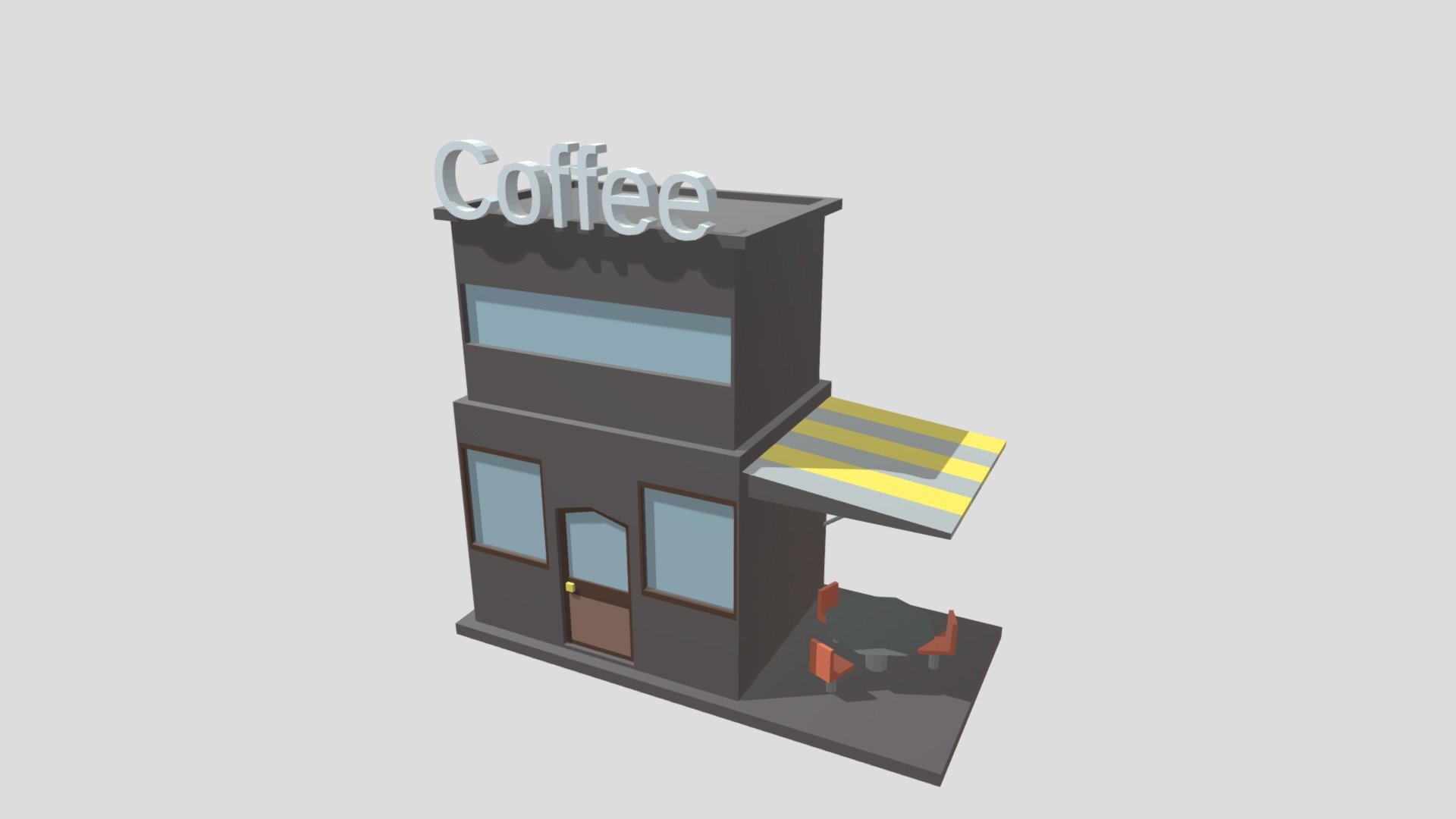 Low poly coffee shop - p - Download Free 3D model by RitiWox [ba14165 ...