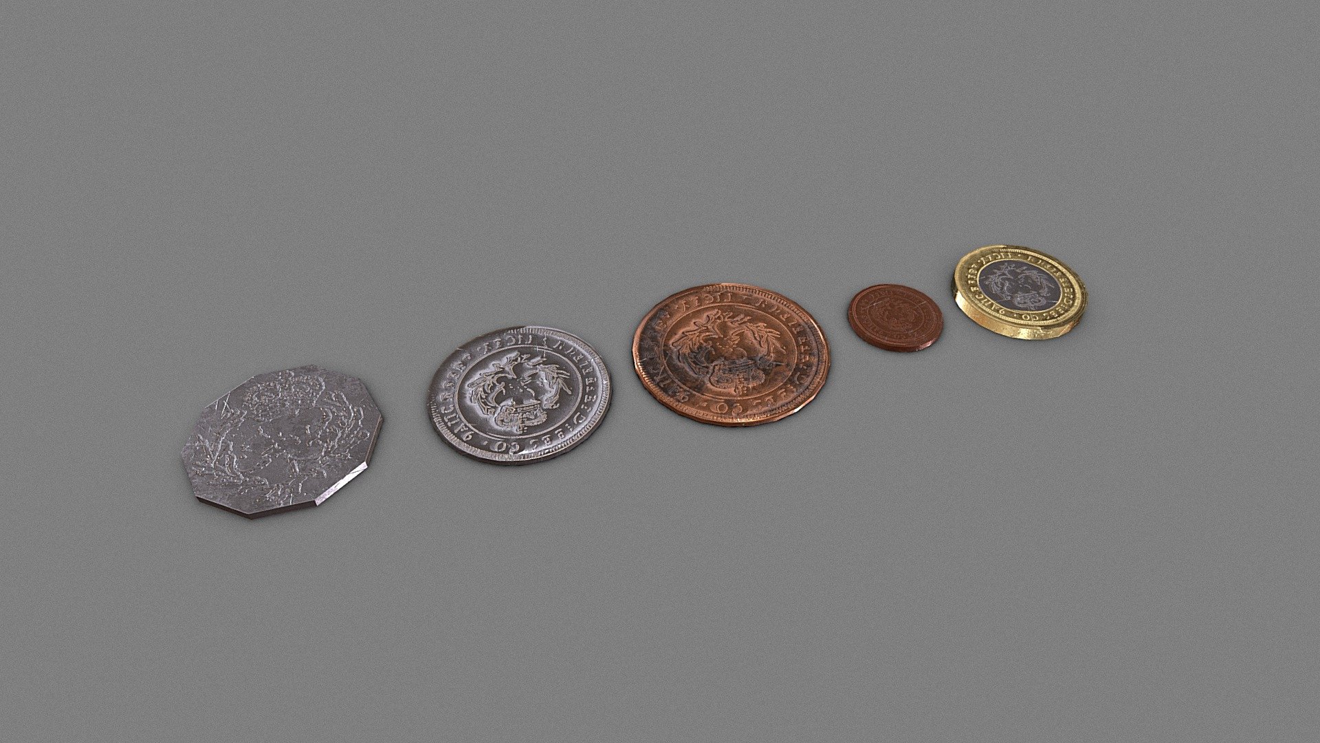 Coin collection - Download Free 3D model by Sousinho [ba15d88] - Sketchfab