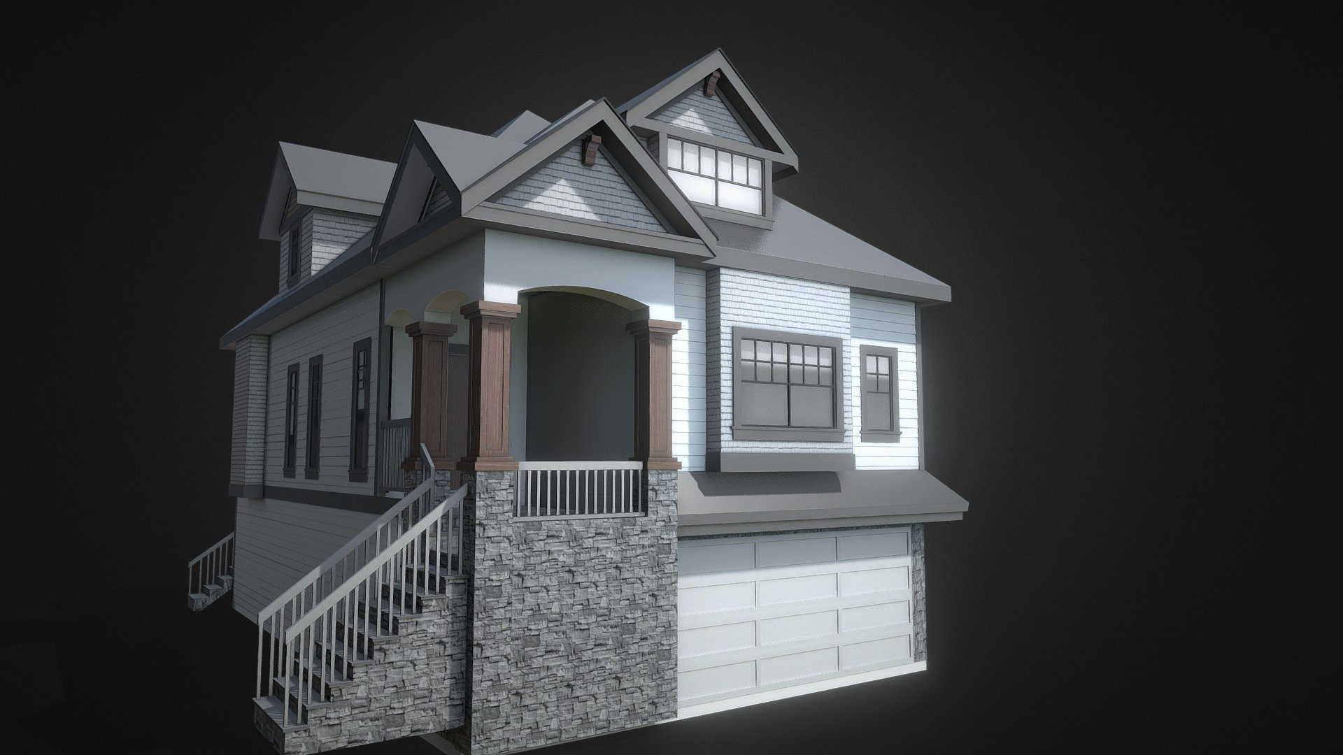 MODERN RANCH HOME - 3D model by GOFOR3D [ba18613] - Sketchfab