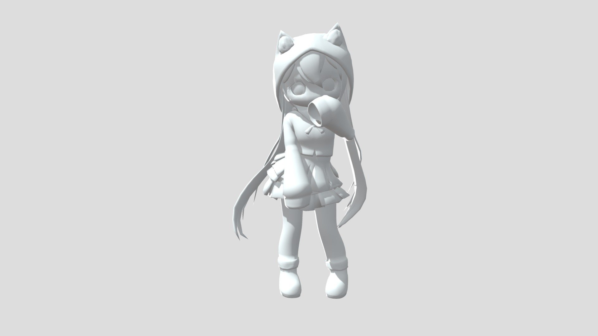 Chibi-catgirl - Download Free 3D model by Izuku (@MHArules) [ba18894 ...