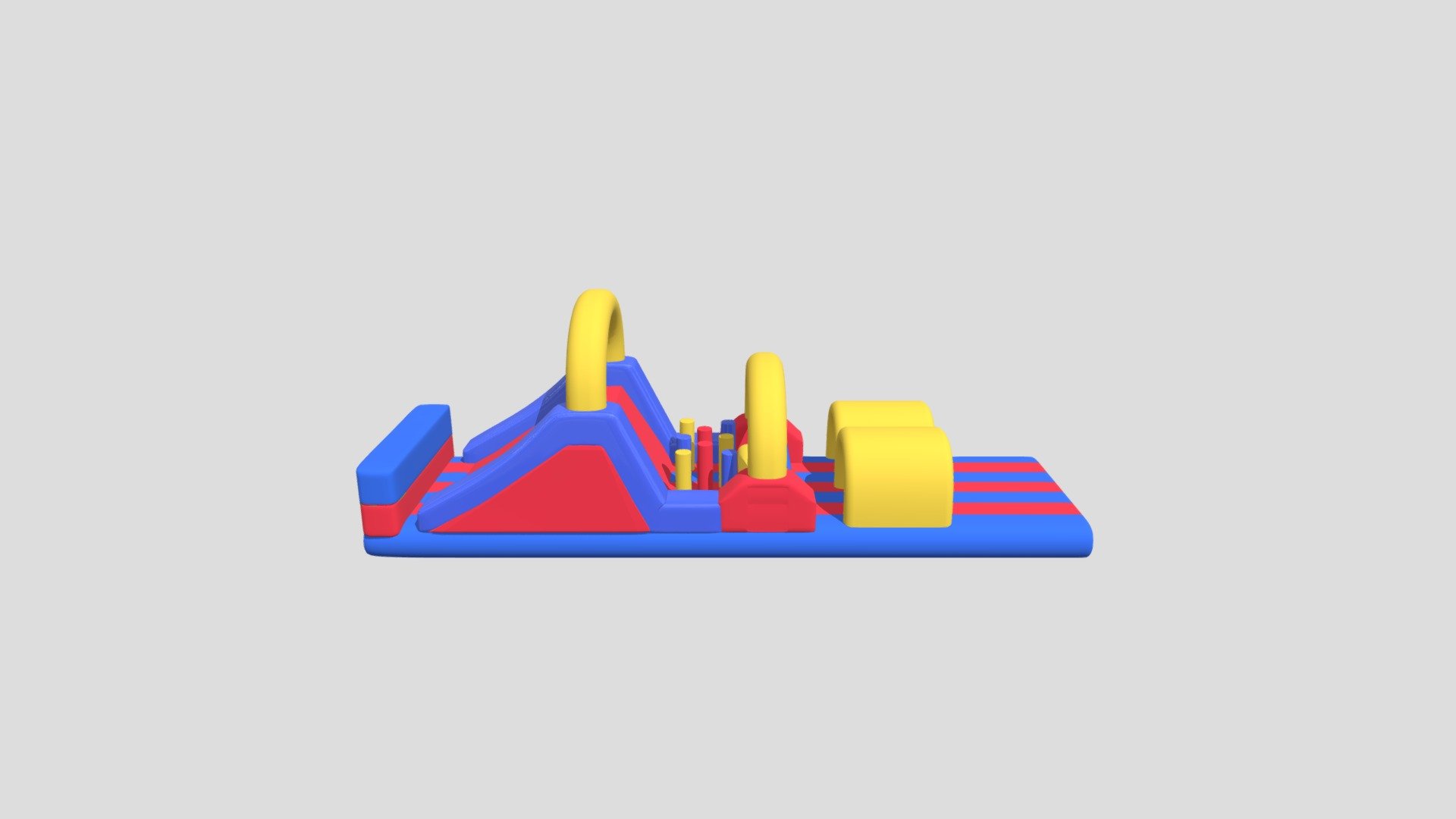 Juego inflable de obstáculos - 3D model by russelmania [ba1a9e0 ...