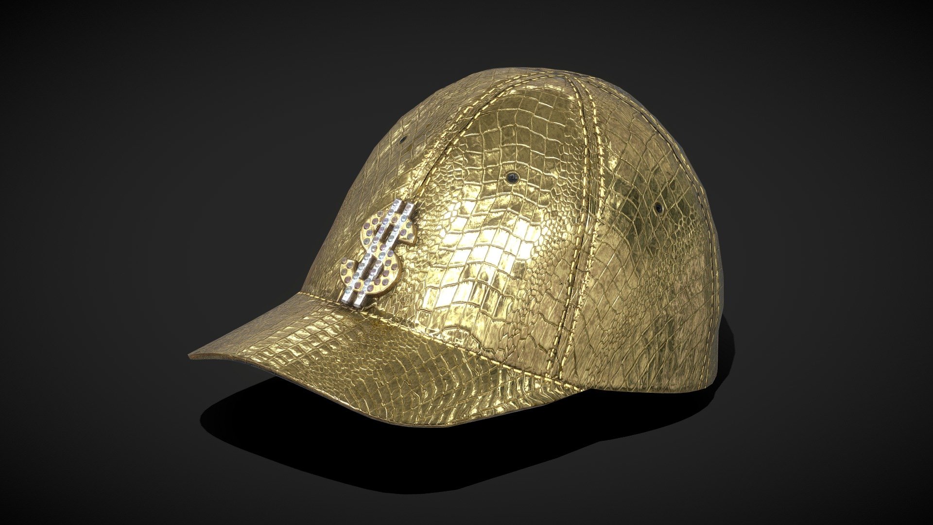 Gold Baseball Cap Snapback - Buy Royalty Free 3D model by Karolina ...