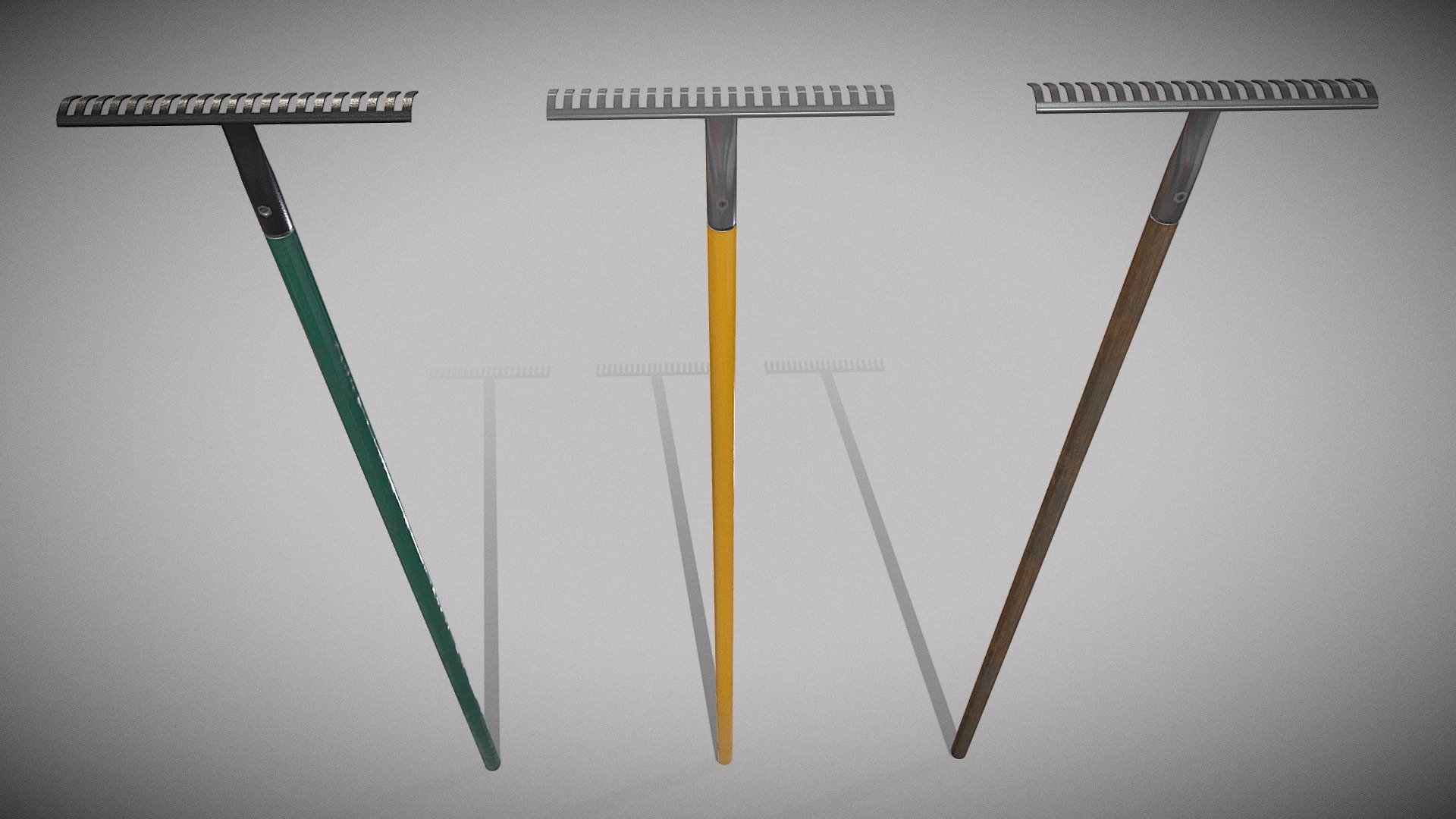 Garden rakes - Buy Royalty Free 3D model by Sousinho [ba1f2dd ...