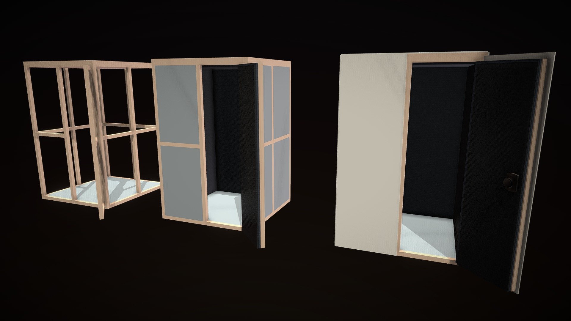 Soundproof Booth (Recording room) - Download Free 3D model by Maxim ...