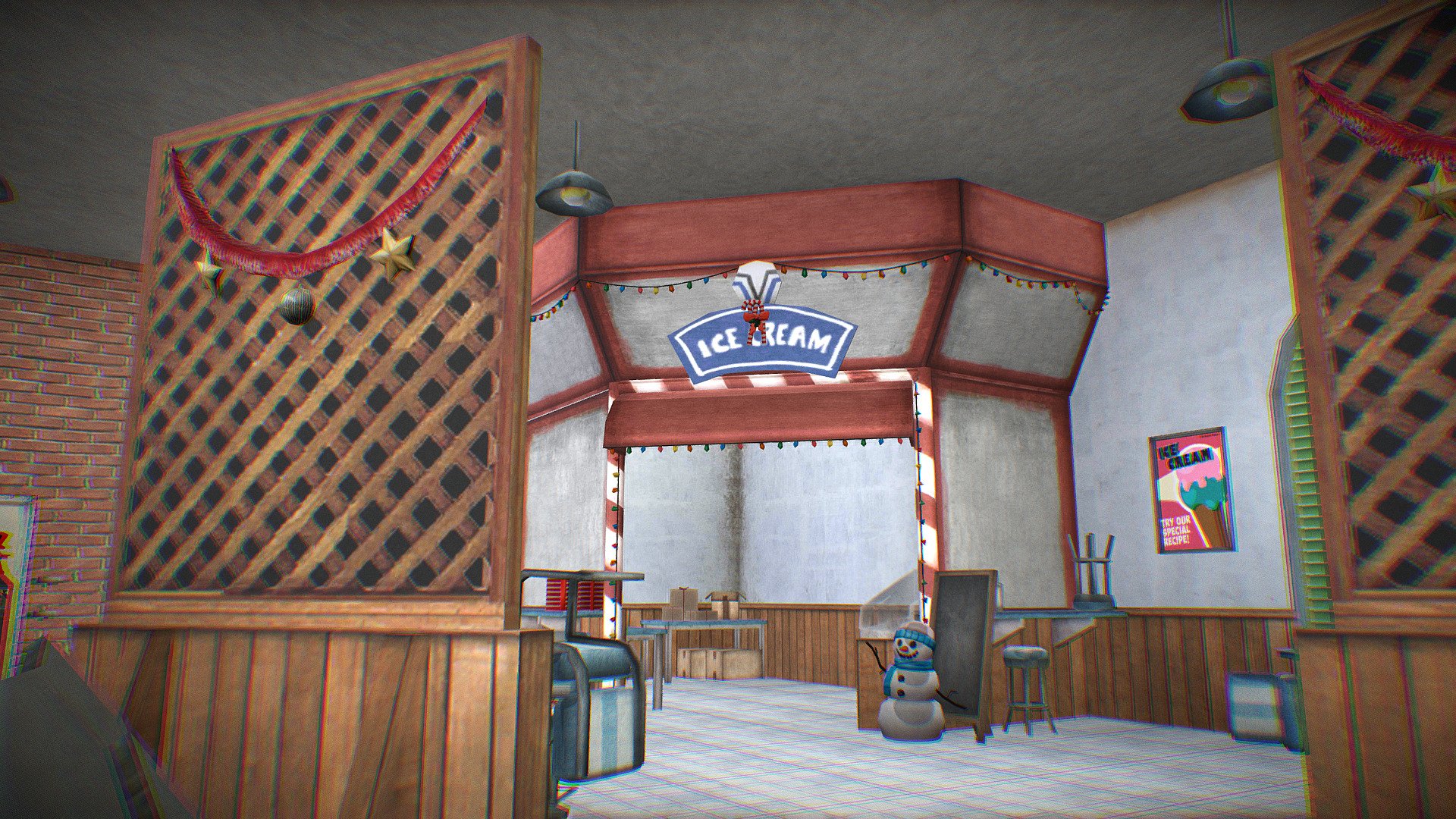 Ice_Scream_8_PHASE_1_M+H 邪恶冰淇淋8博物馆和水电站模型 - 3D model by Ten Game Society ...