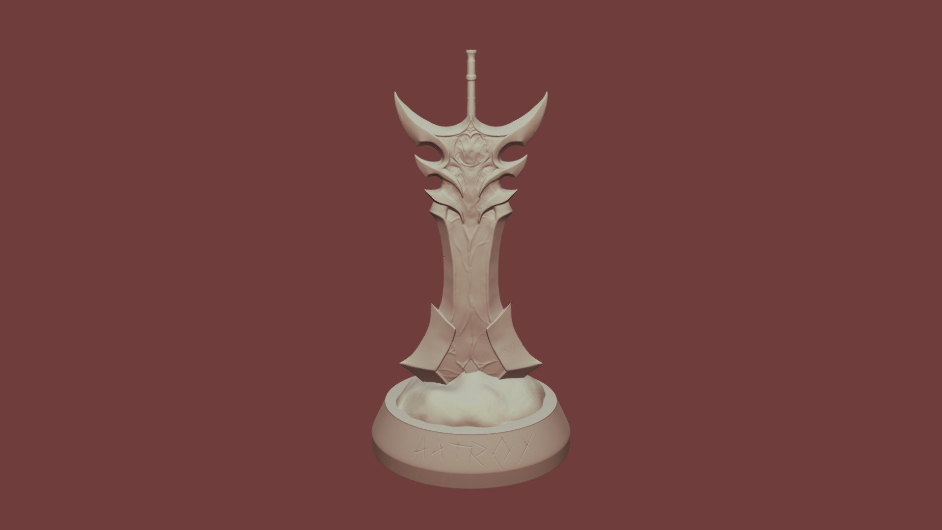 Aatrox sword from League of Legends for 3d print - 3D model by Marti ...