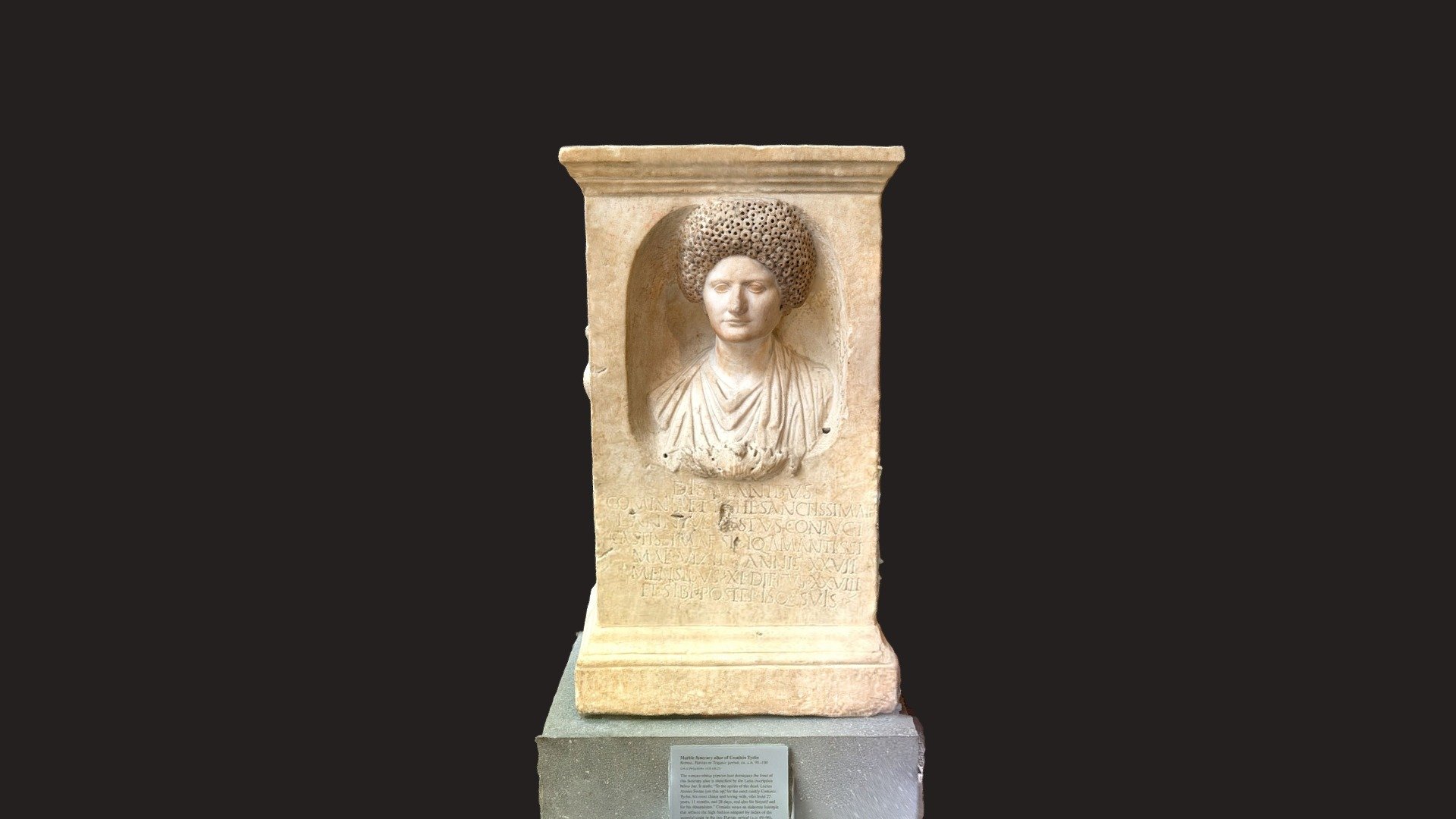 Marble funerary altar of Cominia Tyche - Download Free 3D model by ...