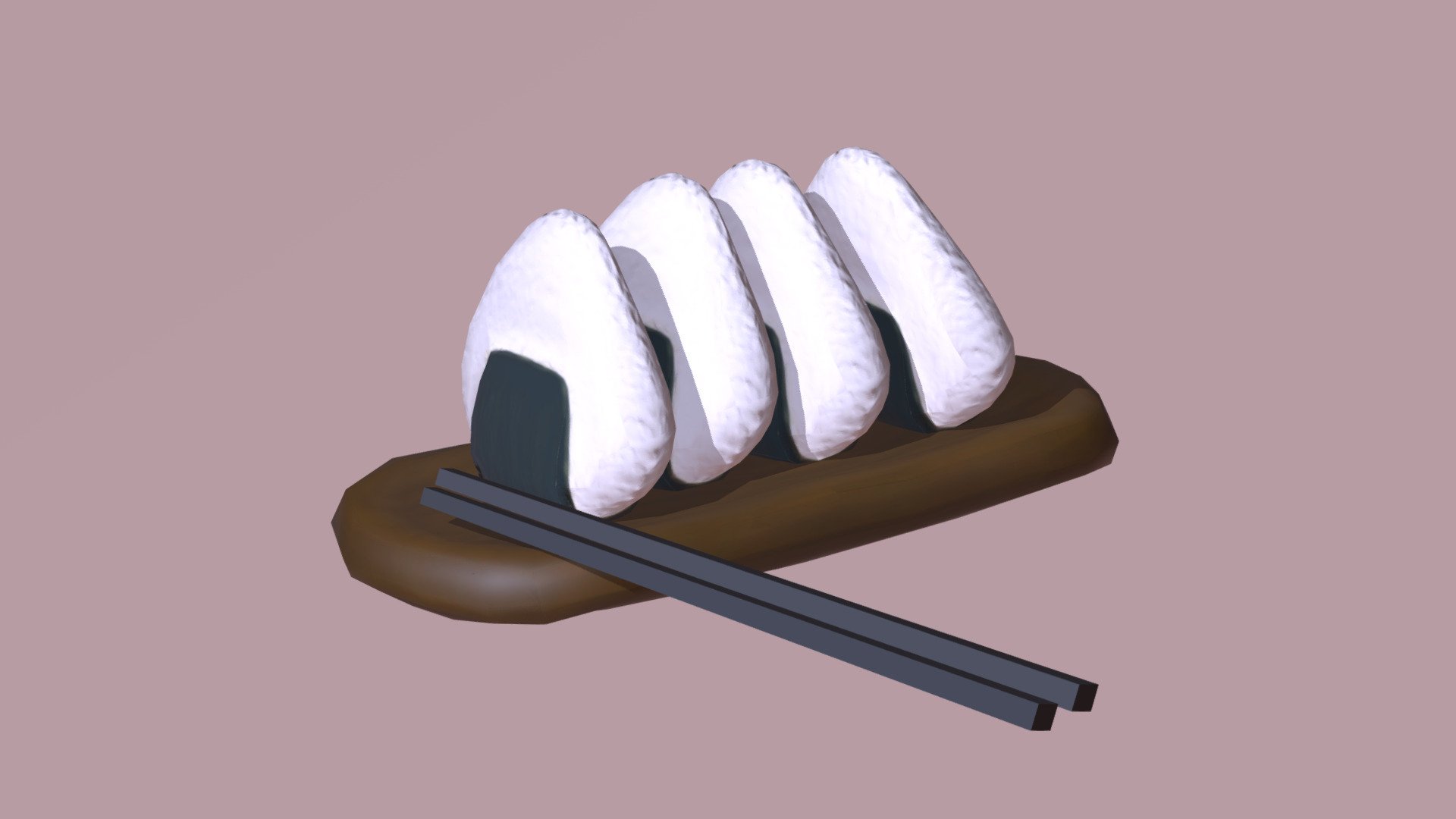 Onigiri - 3D model by AndresMata [ba2dd22] - Sketchfab