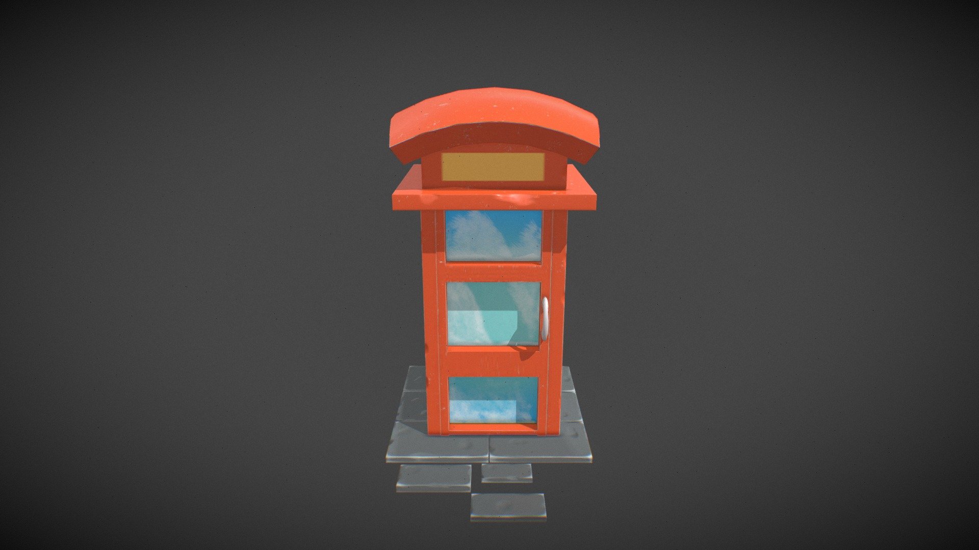 stylized phone booth - 3D model by PaoloT [ba2e89f] - Sketchfab