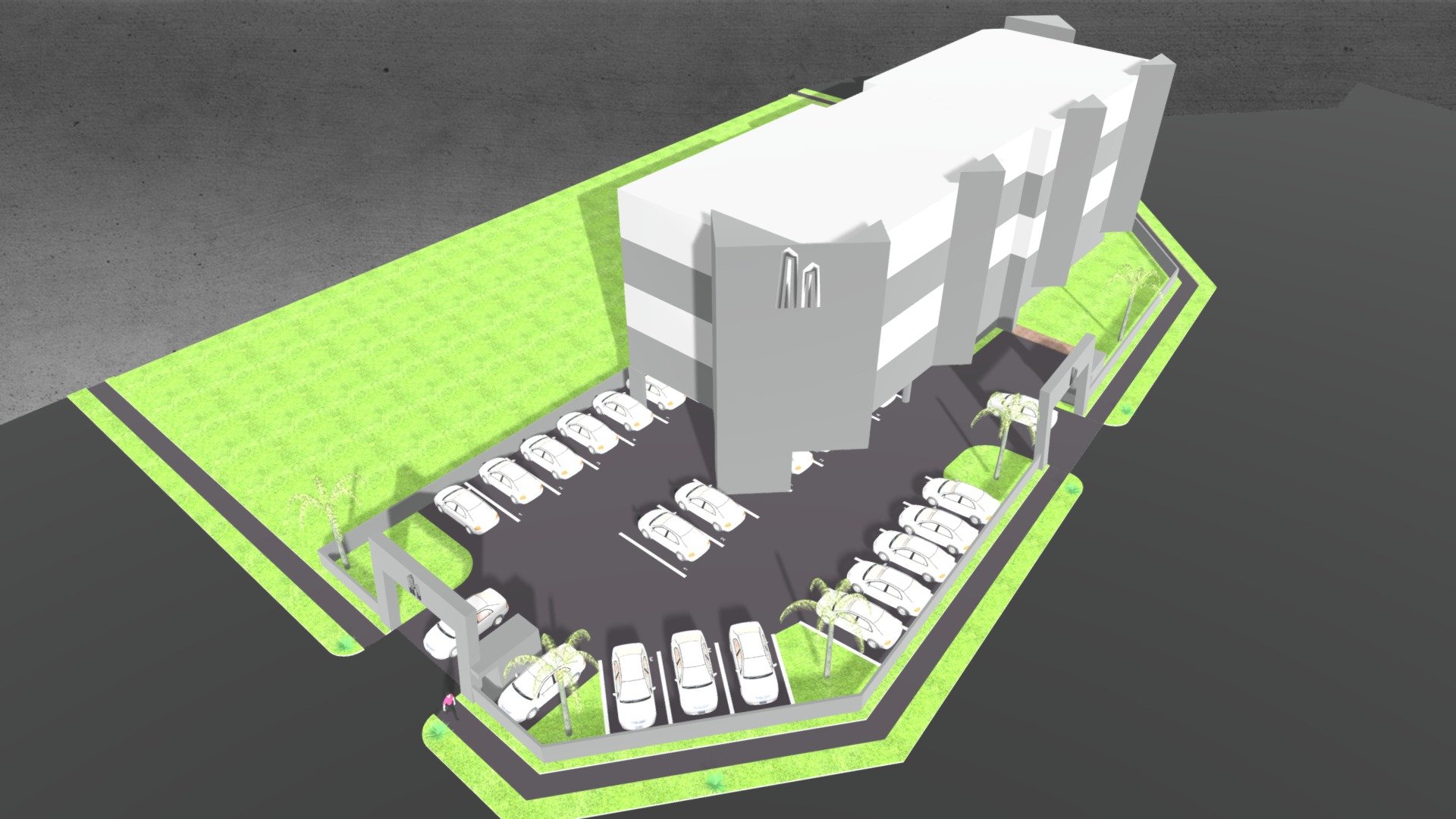 TwinTowers Multi-purpose Hostel - Download Free 3D model by Gabochie ...