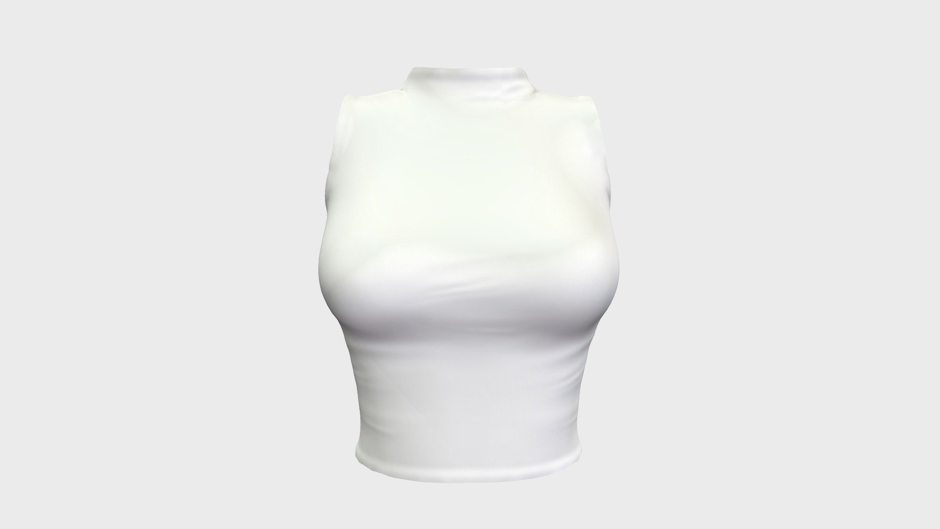Female Sleevless Round Neck Top - Buy Royalty Free 3D model by 3dia ...