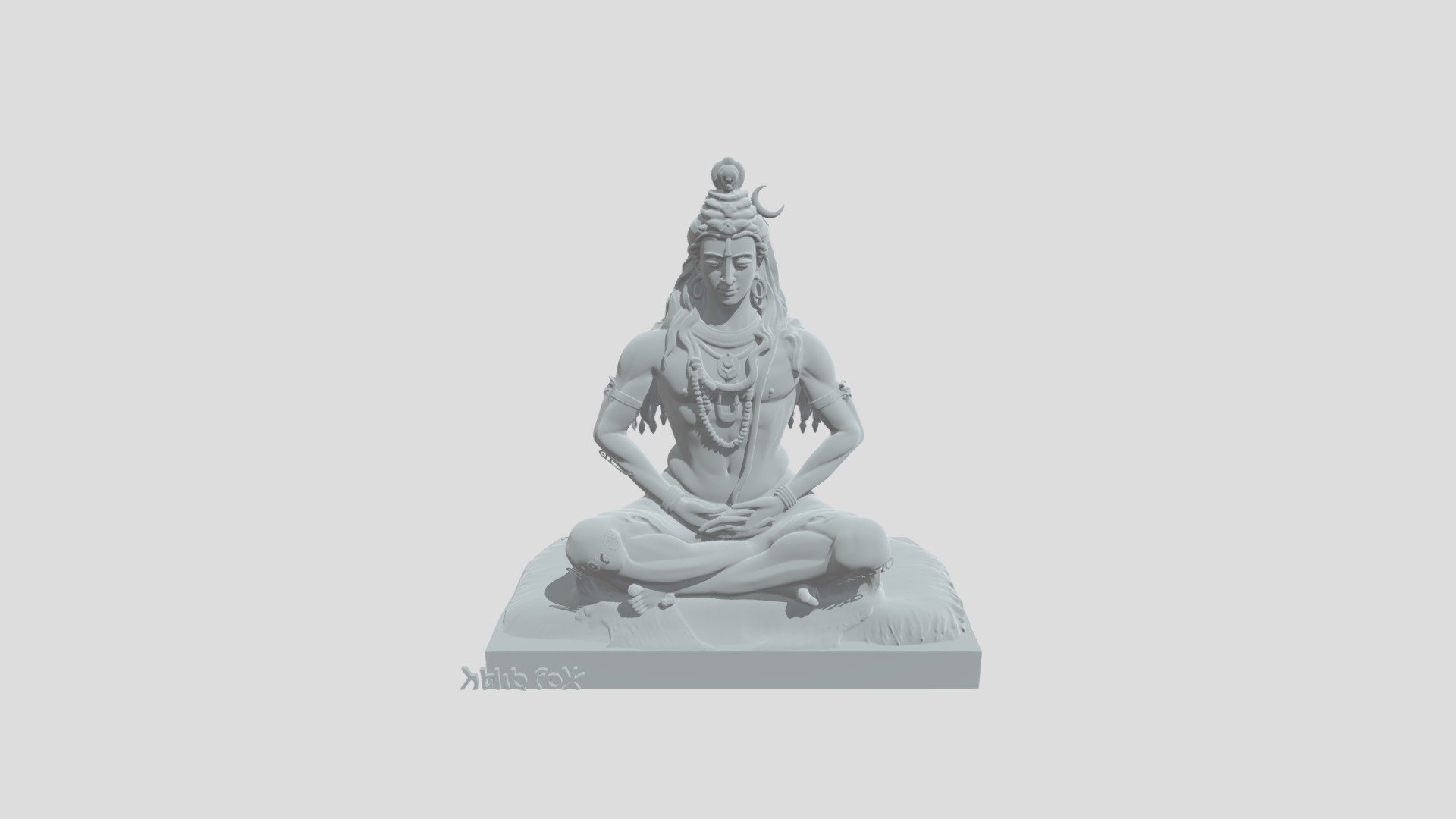Meditating Lord Shiva statue - 3D model by Sambit (@mondalgita87 ...