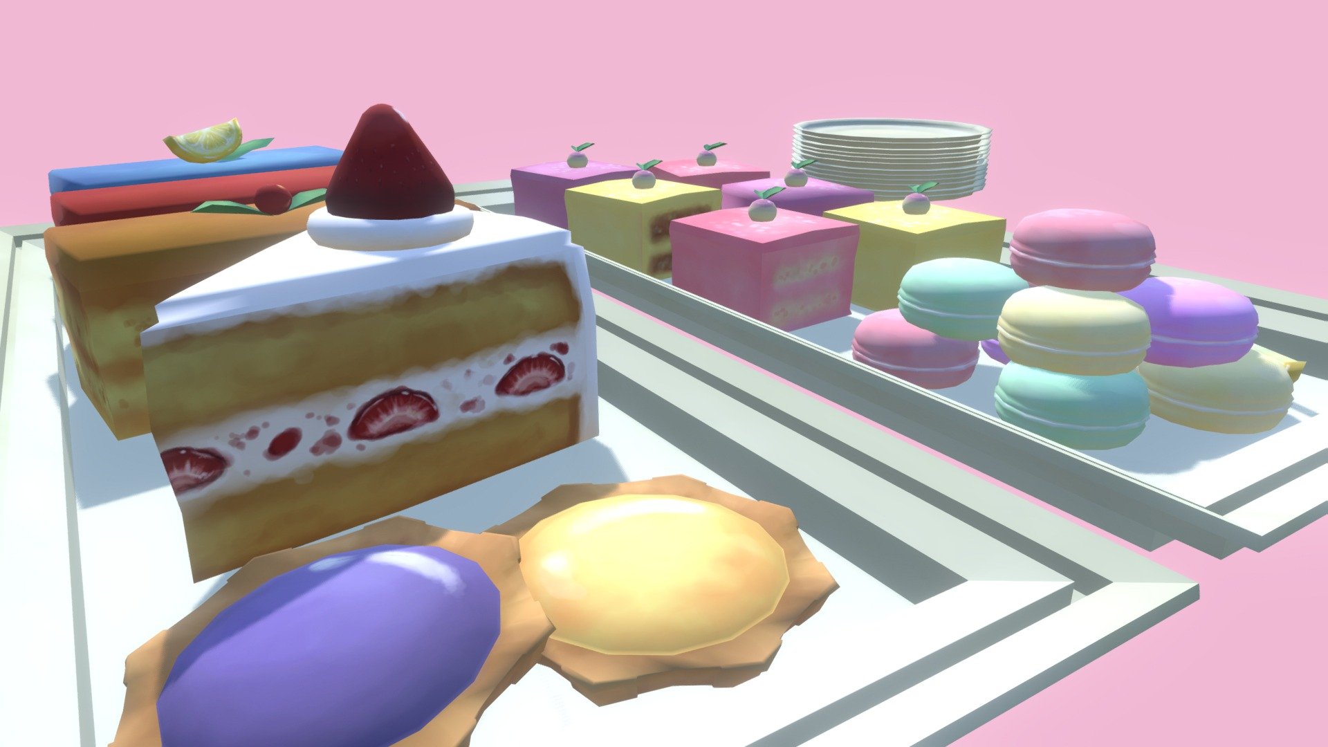 Tea Snack Set - 3D model by ANIO_Official [ba3f578] - Sketchfab