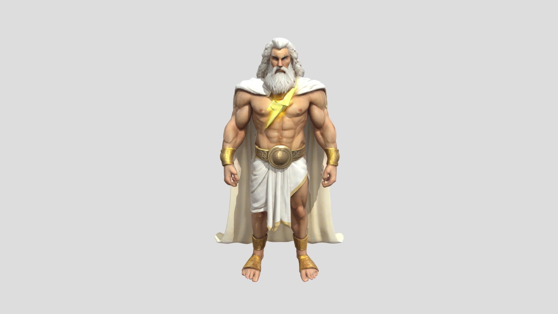 3D model of a character inspired by Zeus - 3D model by FrandProductions ...