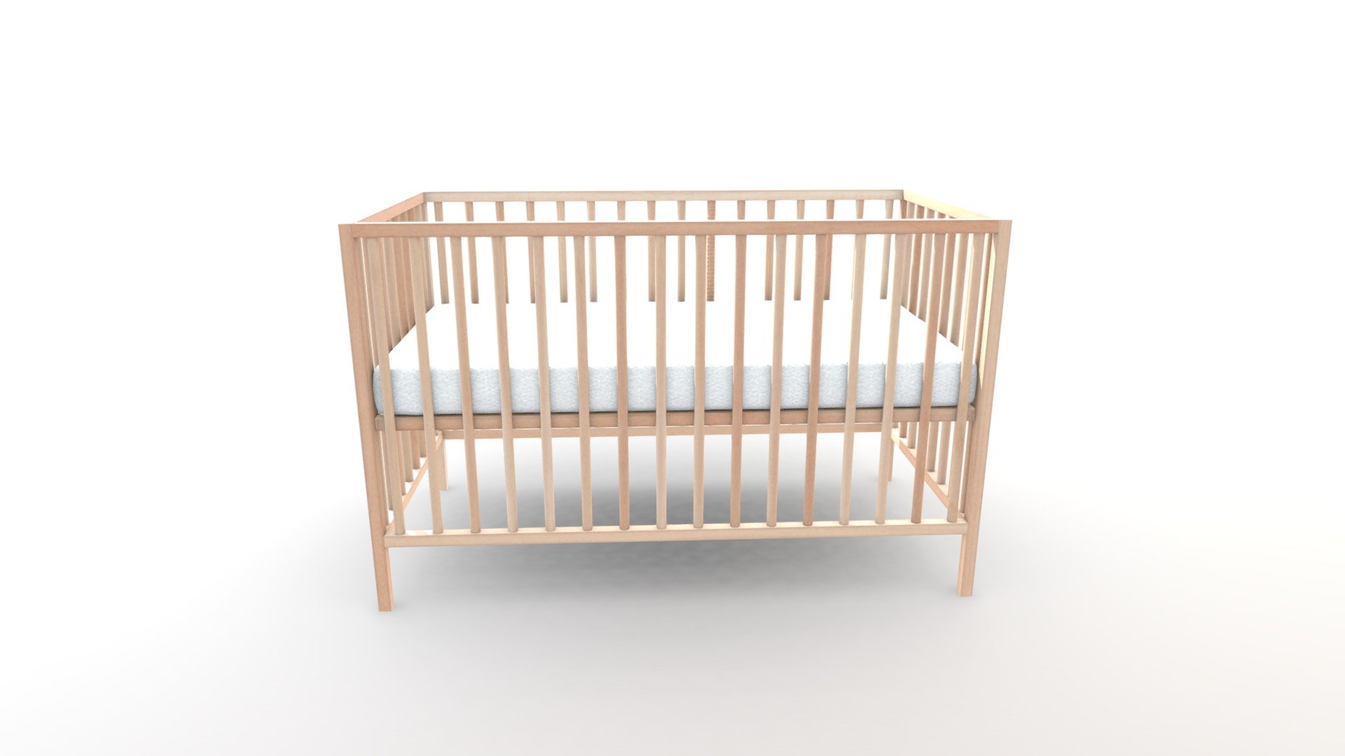 NINO solid wood cot - Buy Royalty Free 3D model by interior model ...
