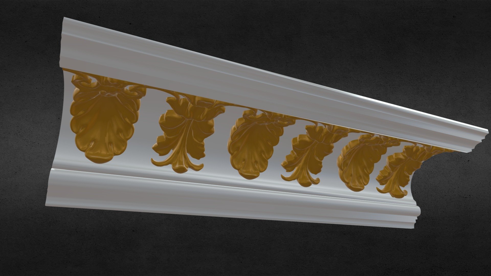 Patterned Cornice Gypsum Plaster 006 - Buy Royalty Free 3D model by ...