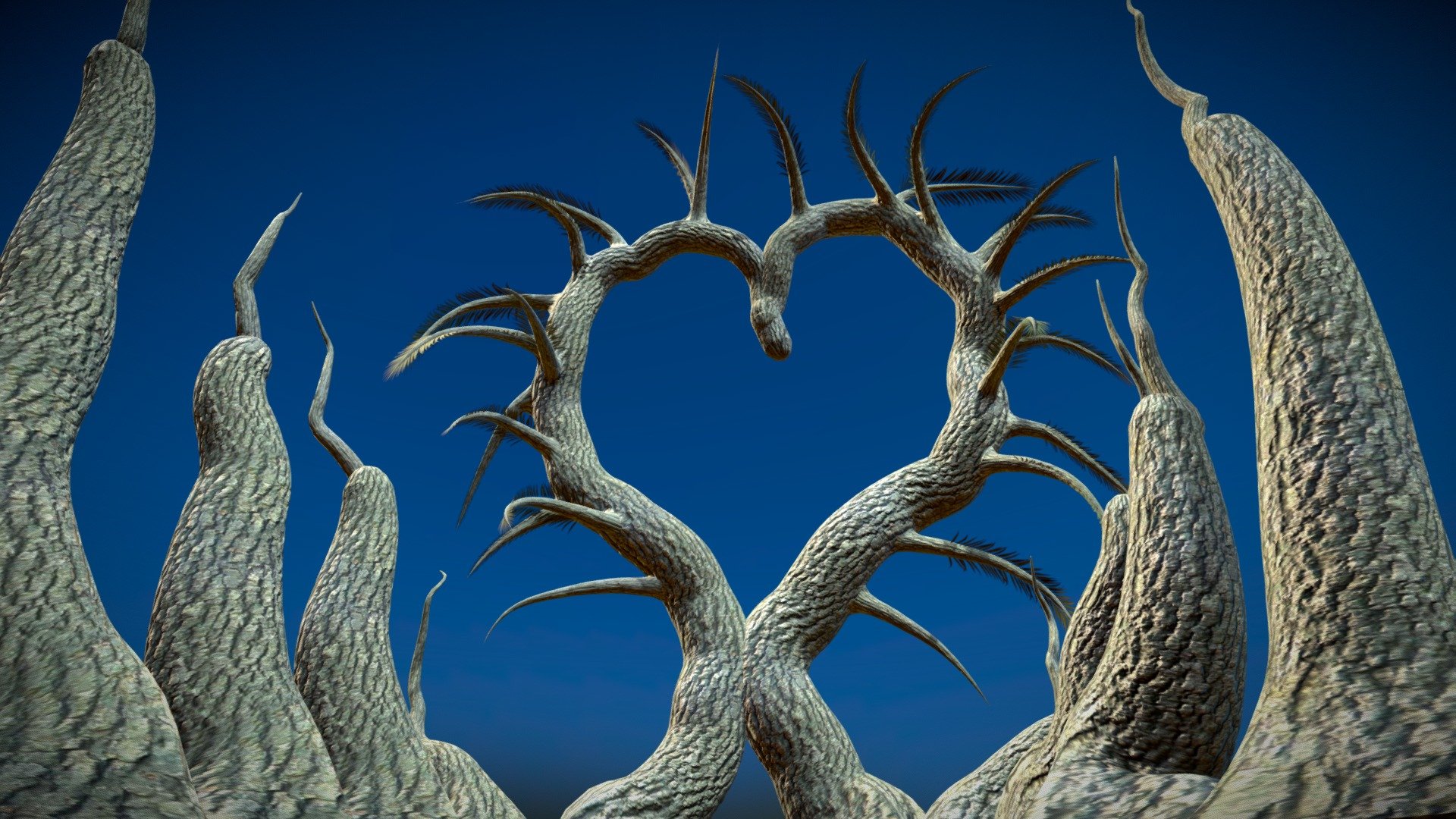 AMOUR PLANT - STYLE HEART WITH ANIMATION - Buy Royalty Free 3D model by ...