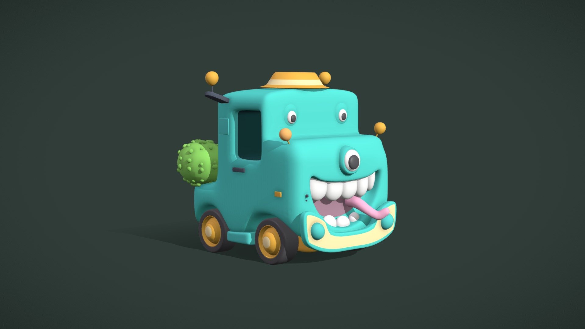 Cartoon Toy Car Character Illustration - Download Free 3D model by ...
