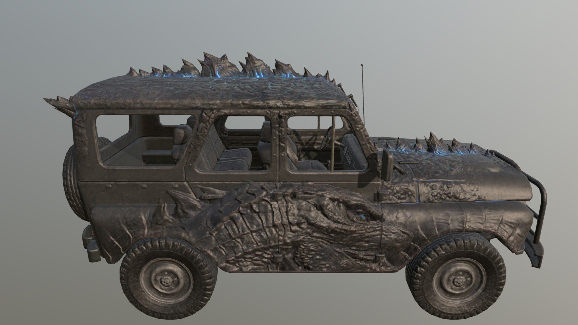 PUBG: Godzilla UAZ (Level 2) - 3D model by halloweeks [ba510c1] - Sketchfab