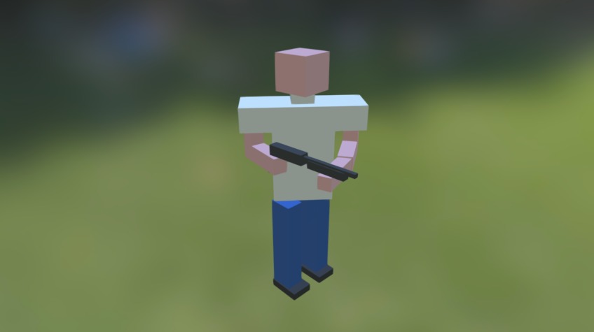 Pixel Dude - 3D model by Leonardo (@dahkushb0zz) [ba51462] - Sketchfab
