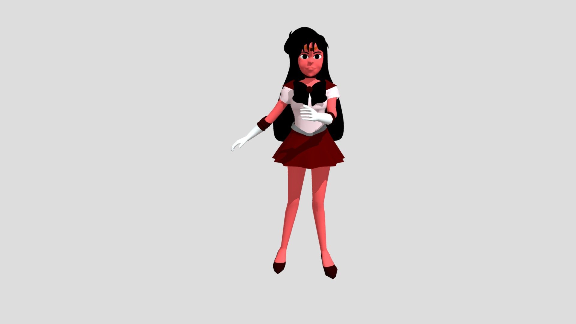 Sailor Mars - 3D model by nathalie.jovita [ba51ba0] - Sketchfab