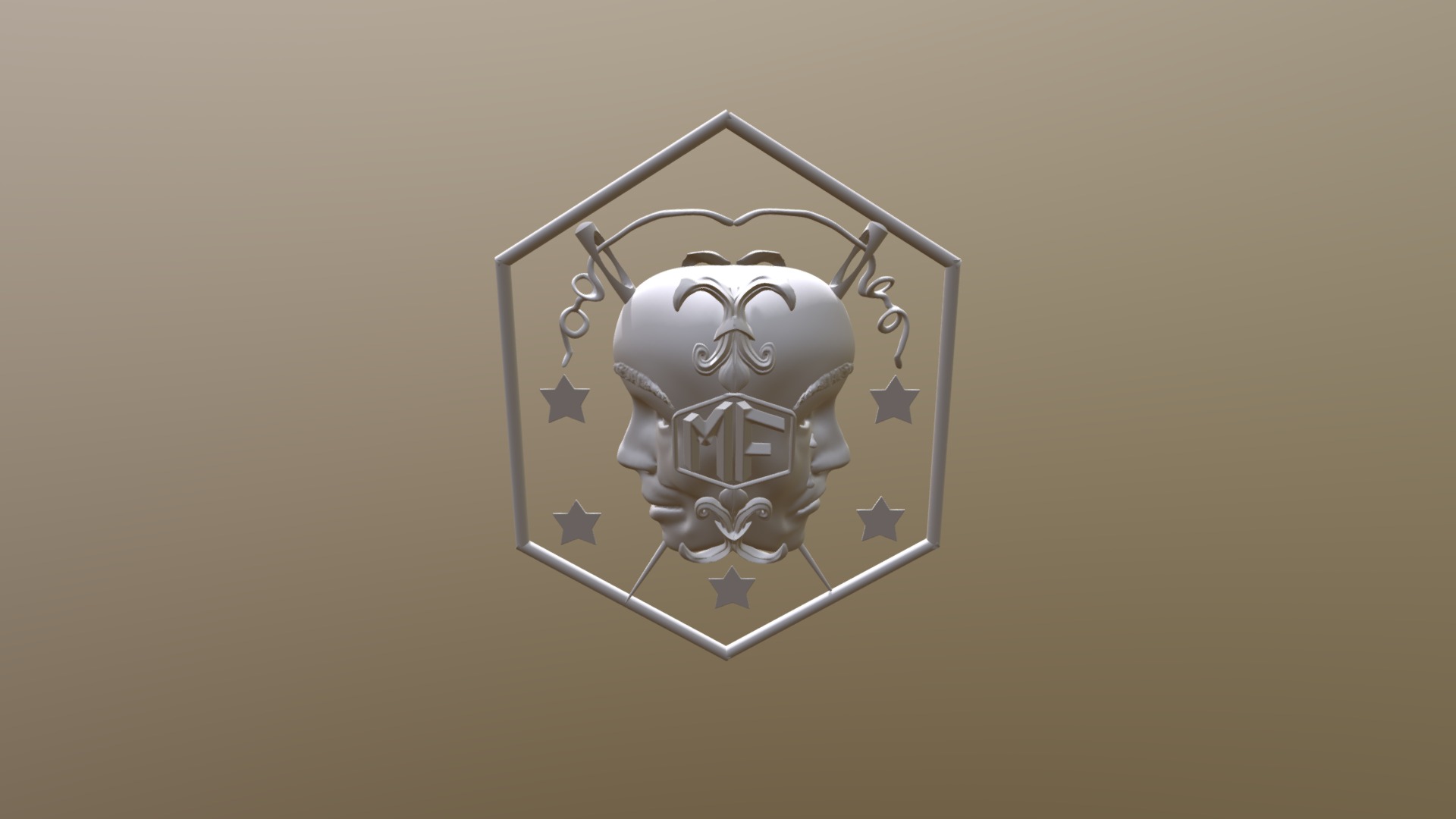 Logo MF - 3D model by Williamboly [ba52027] - Sketchfab
