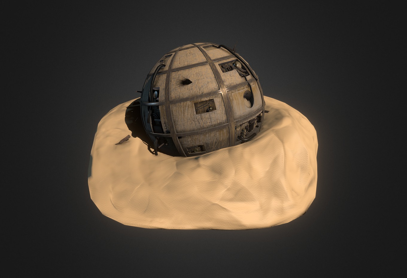 Crashed Sphere - 3D model by stu92 [ba565b2] - Sketchfab