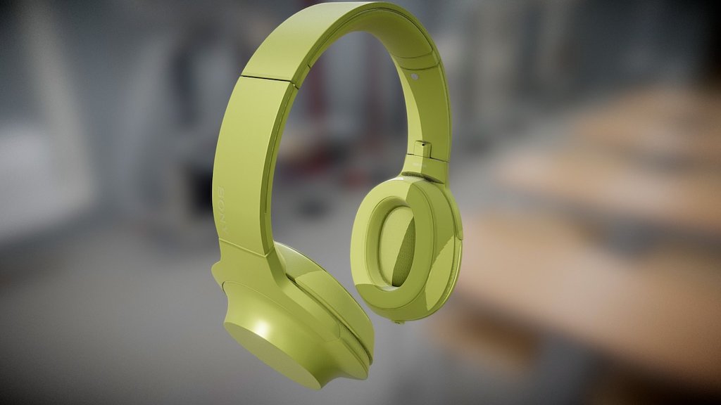 Sony MDR-100A (Lime Yellow) Headphones - 3D model by VirTry Teams ...