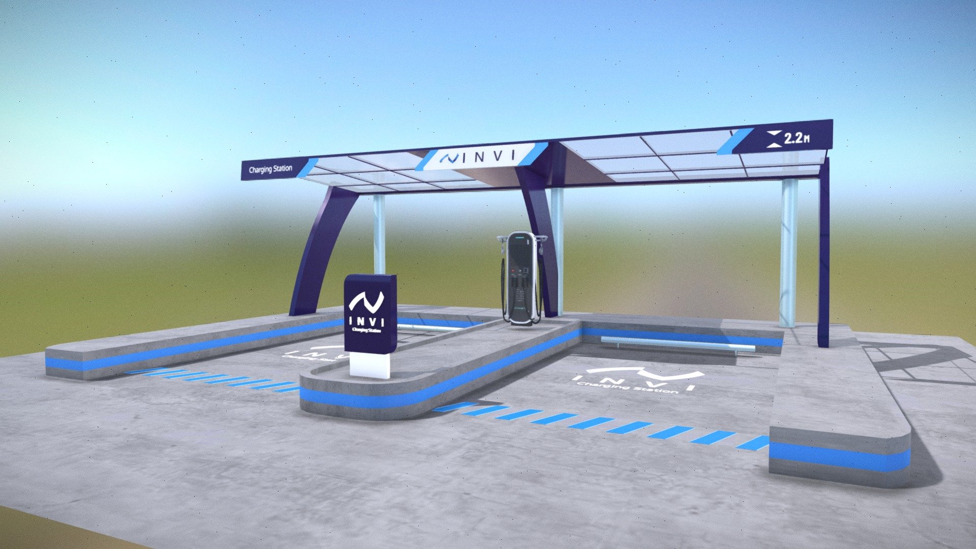 INVI Charging Station - 3D model by aliven (@alivenn) [ba5b7cf] - Sketchfab