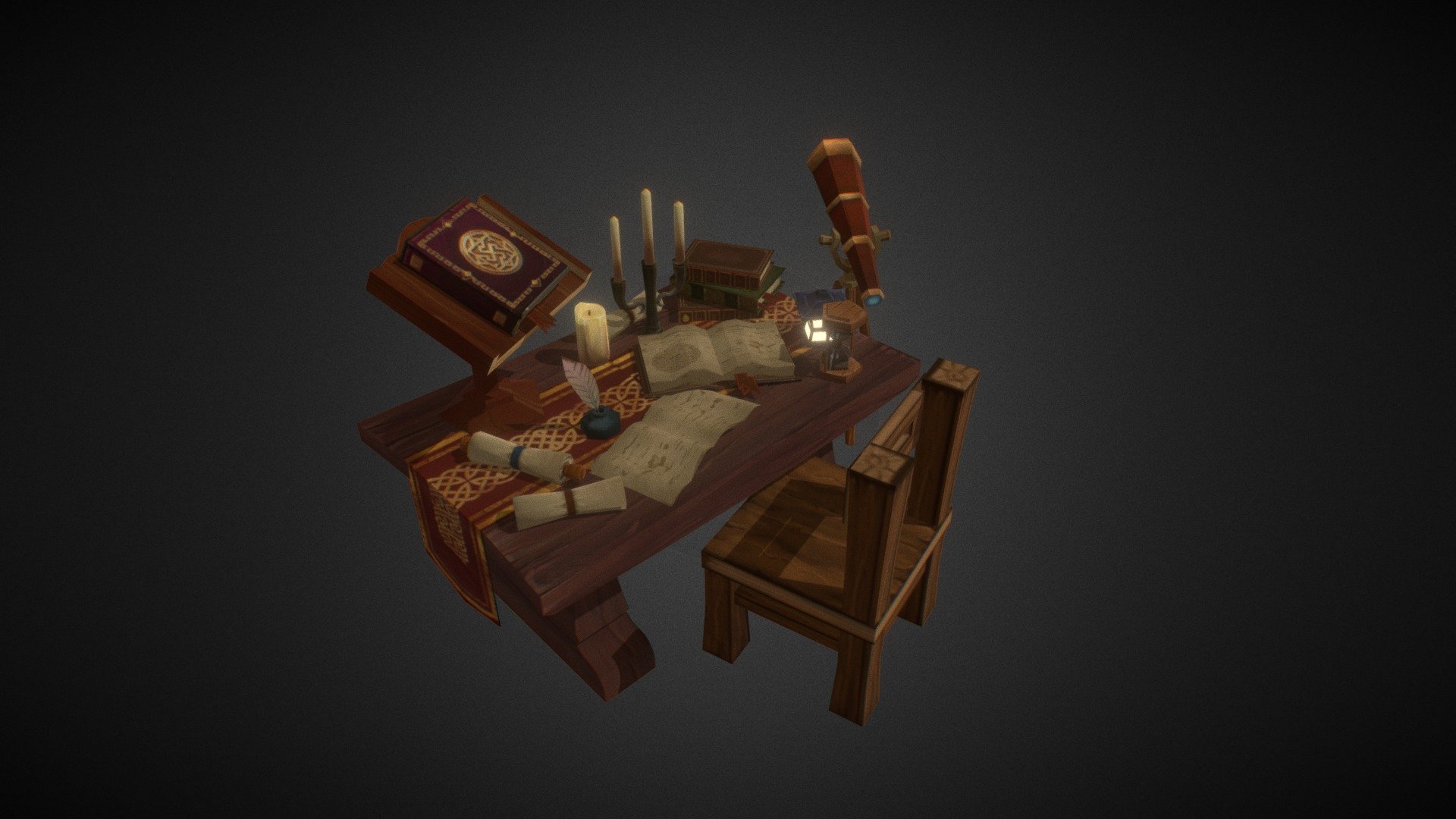 Alchemist's study - 3D model by bluezald [ba5b97d] - Sketchfab