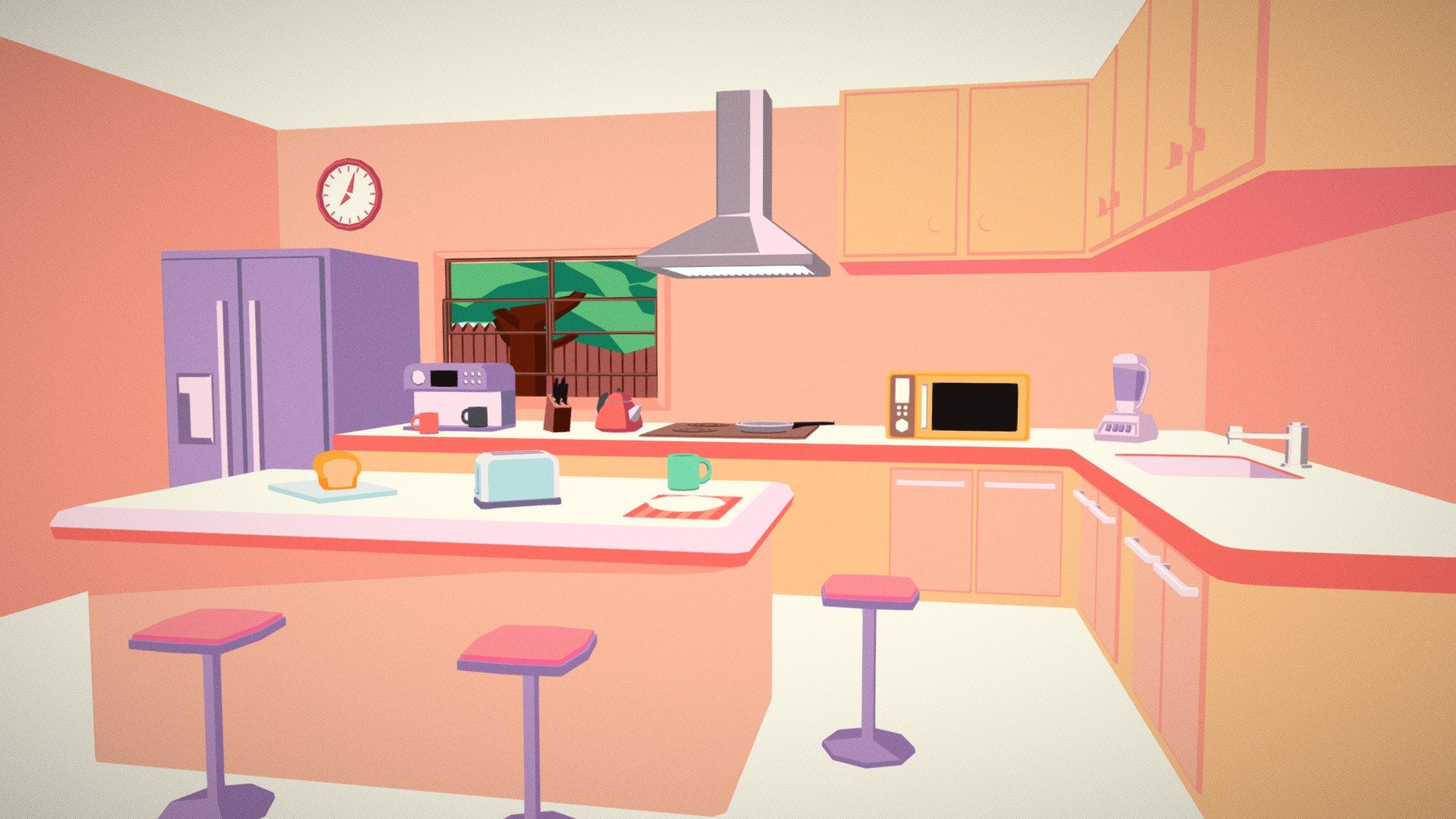 Kitchen Diorama - 3D model by lkscorrea [ba5dea3] - Sketchfab