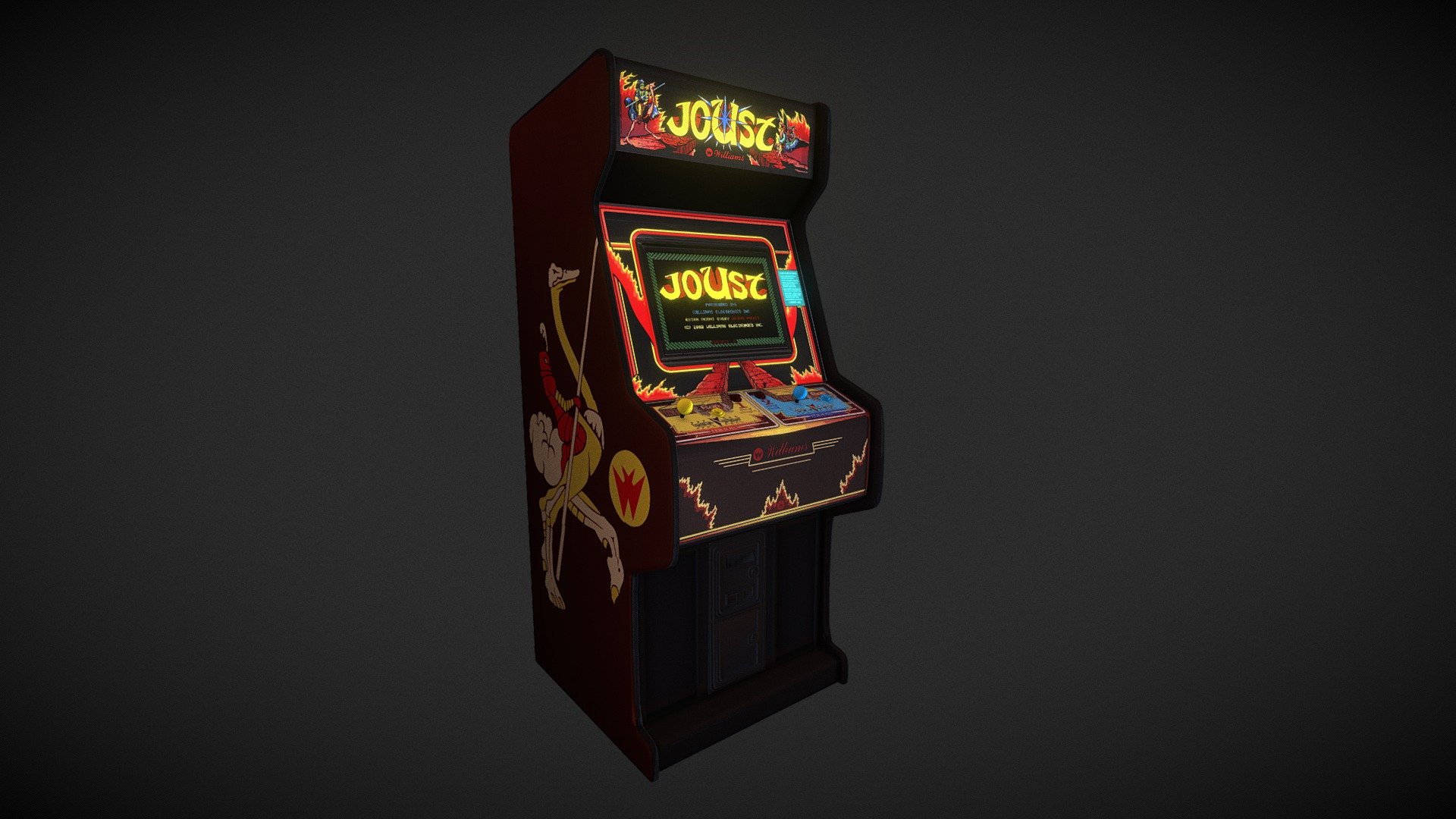 Joust Arcade Cabinet - 3D model by cbush [ba61a36] - Sketchfab