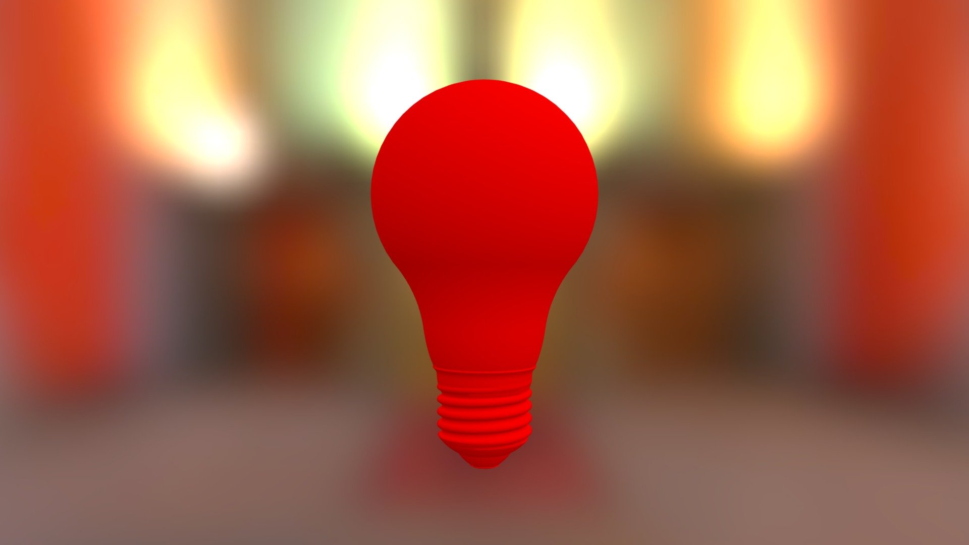 Red Bulb - 3D model by EK Wingate (@wprodigy) [ba62eae] - Sketchfab