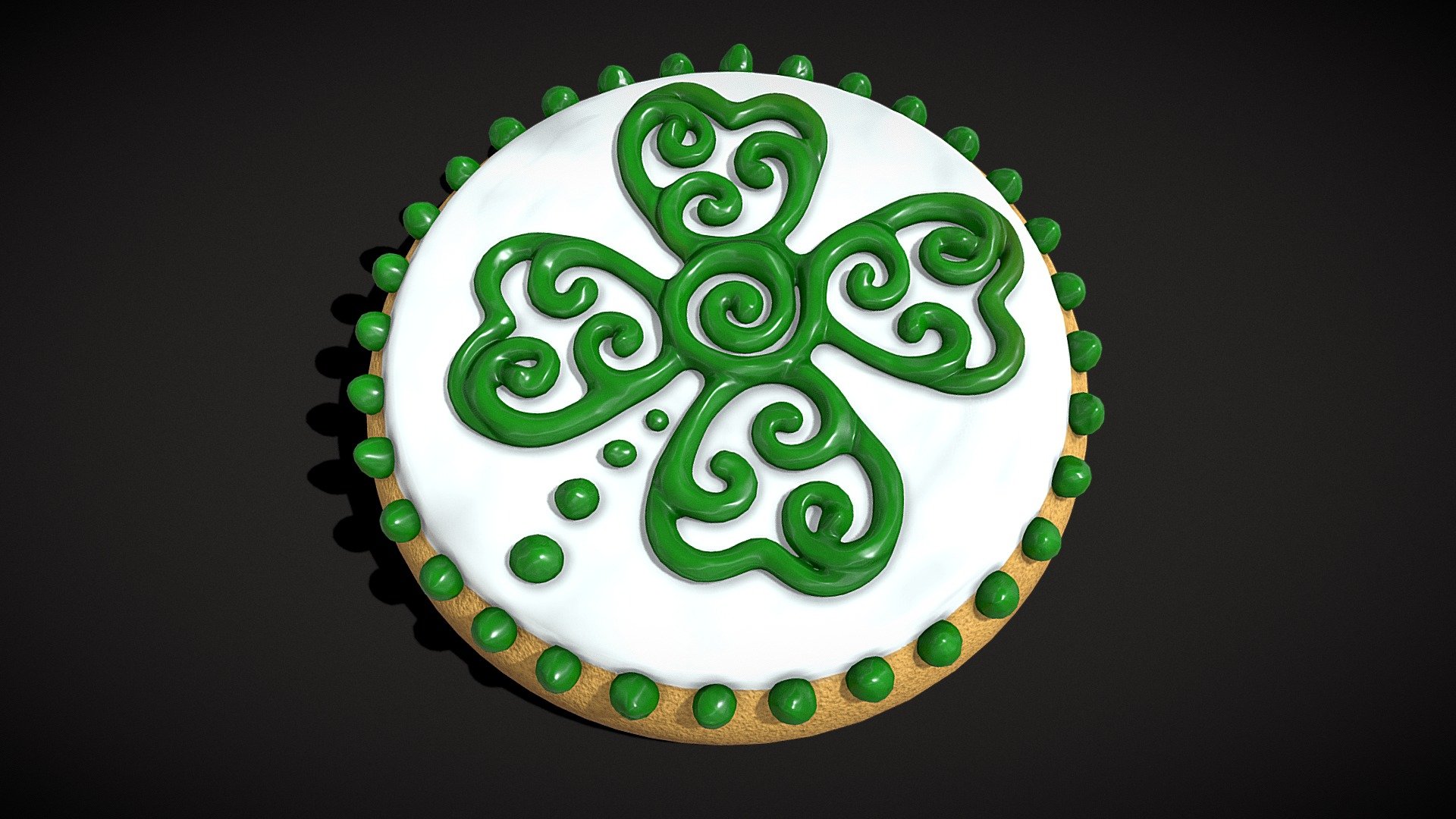 Small Round St Patrick Cookie - Buy Royalty Free 3D model by ...