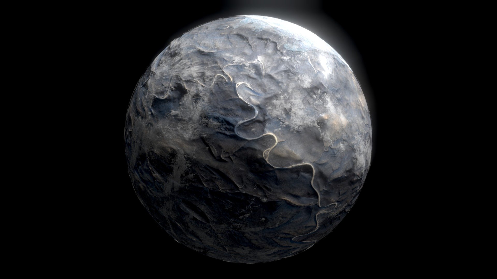 PBR Dark Planet 2 - Buy Royalty Free 3D model by northlogic ...