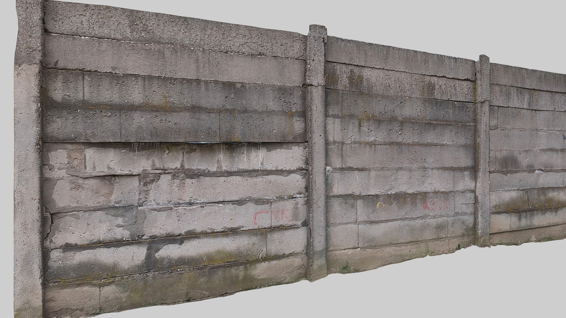 Classic reinforced concrete fence - Download Free 3D model by Оrрндп ...