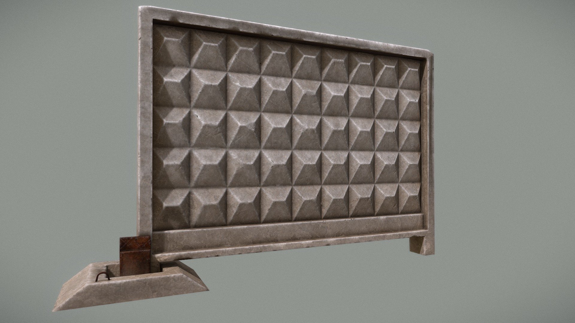 Soviet concrete Wall - 3D model by Henning (@HorstH) [ba670eb] - Sketchfab
