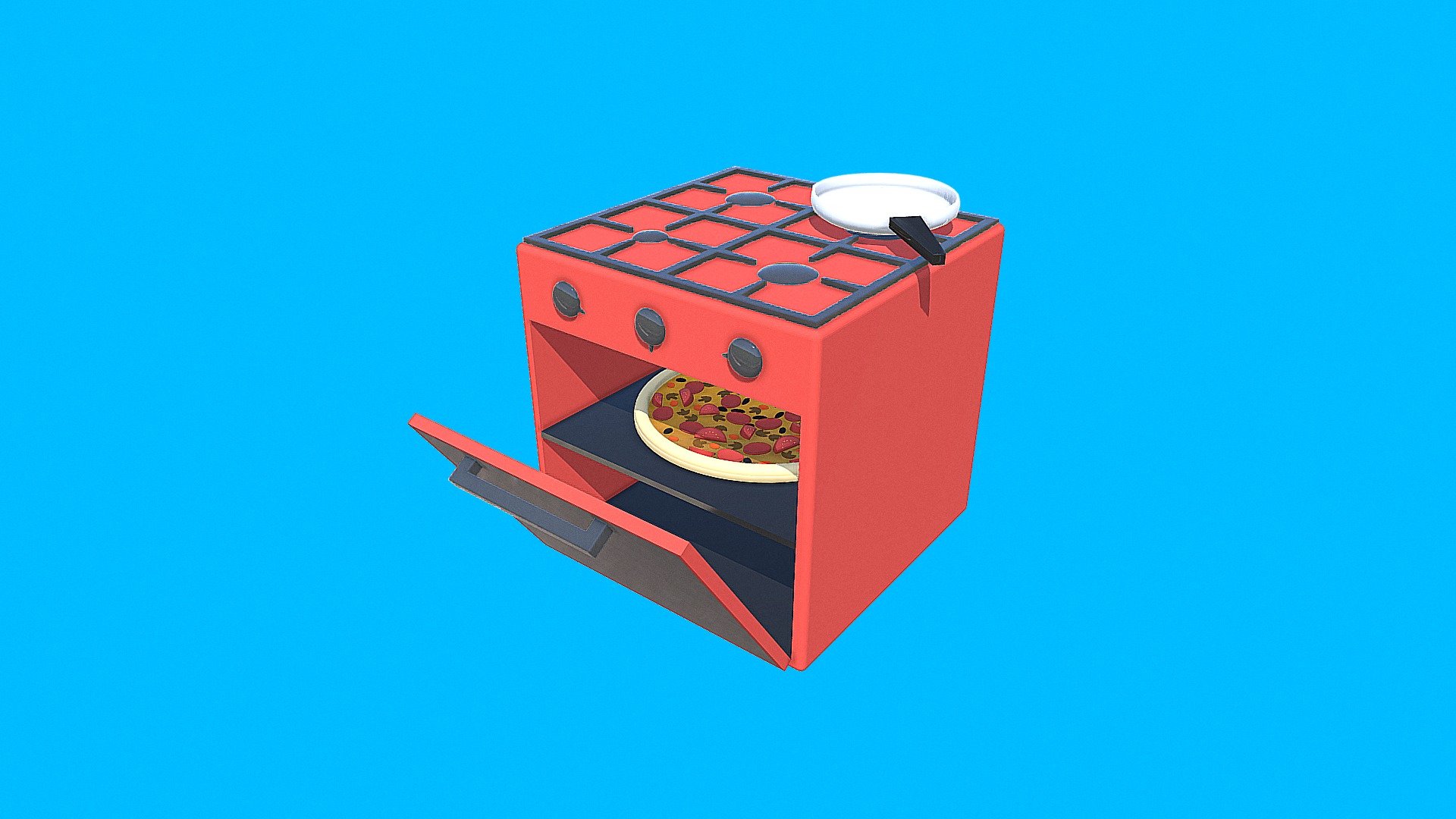 Cartoon Oven - Download Free 3D model by İlhan Fehimovski ...