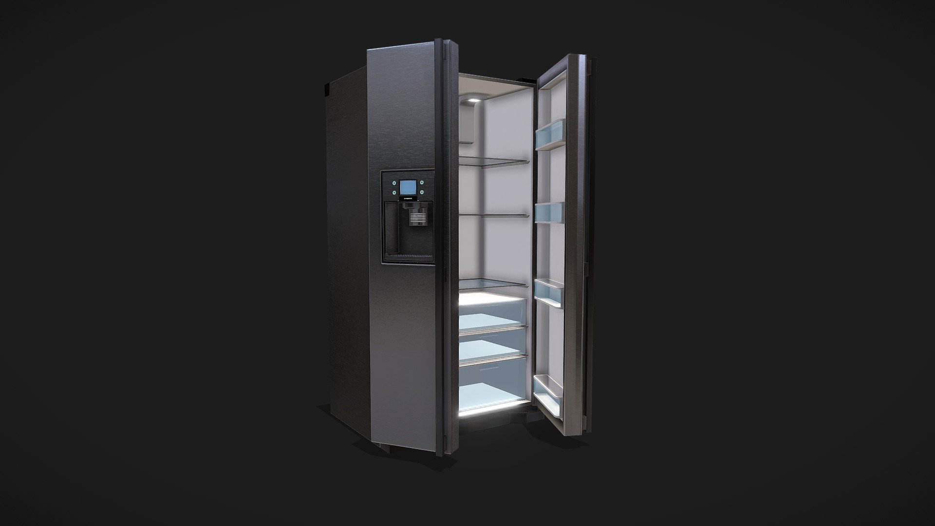 Fridge - Buy Royalty Free 3D model by Samad.Ahmed [ba6e2b4] - Sketchfab ...