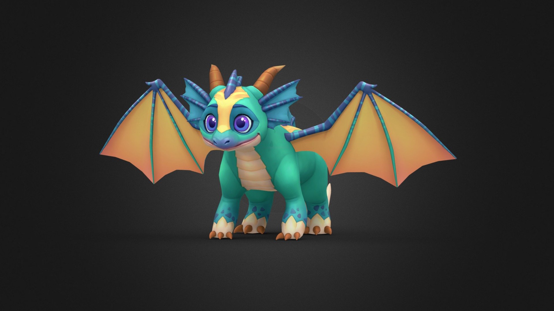 Pi_baby_dragon - 3D model by madina_ina [ba6e943] - Sketchfab