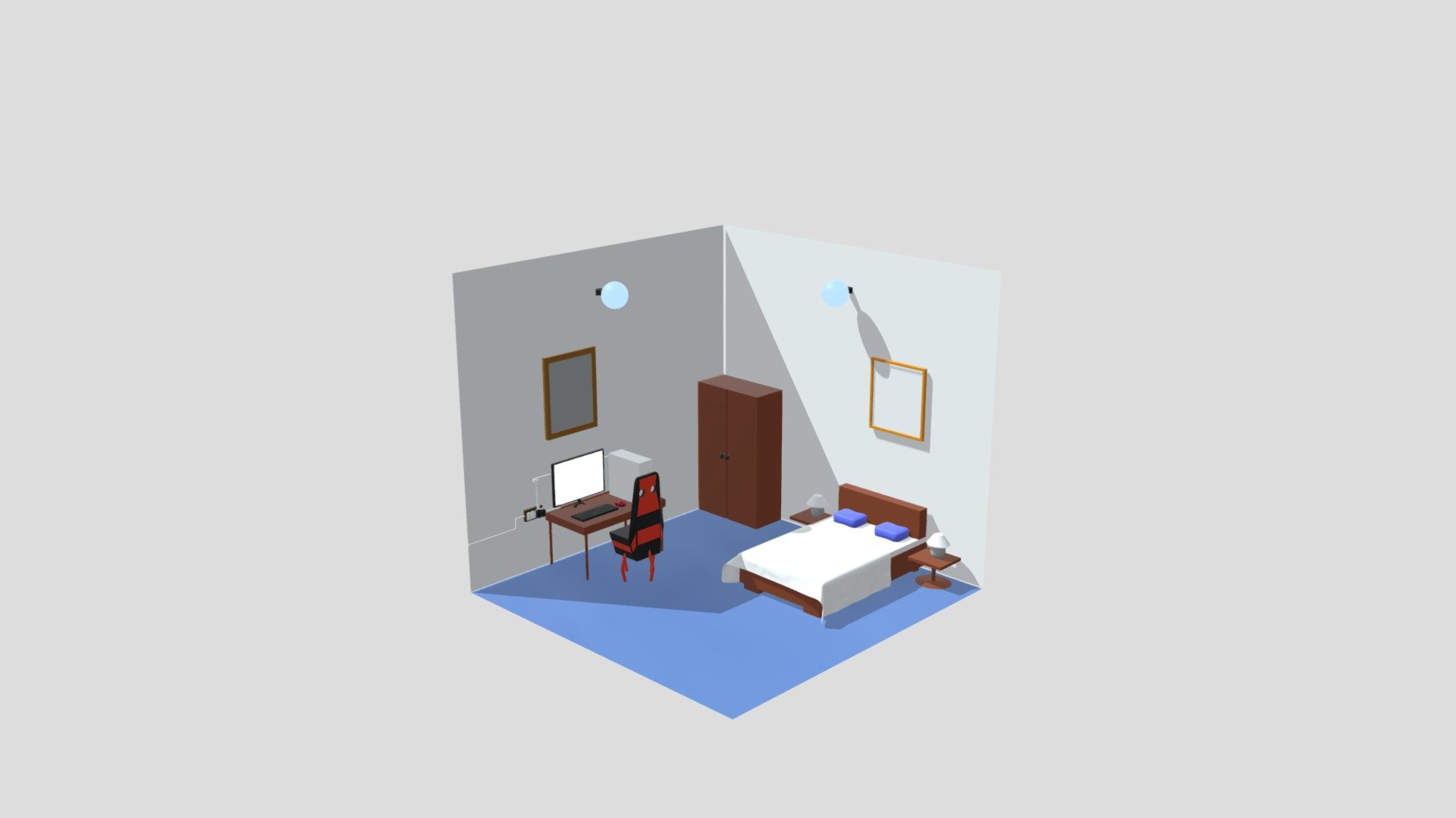 Simple Room - Download Free 3D model by kamijokhio11 [ba72411] - Sketchfab